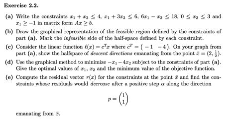 Solved Exercise 2 2 A Write The Constraints X1 X2