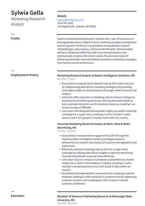 Top 18 Marketing Research Analyst Resume Objective Examples