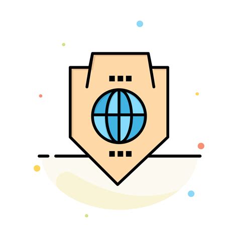Access World Protection Globe Shield Abstract Flat Color Icon Template 18027472 Vector Art At