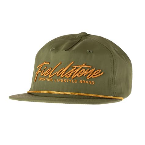 hydro 3d puff script logo hat r496 fieldstone