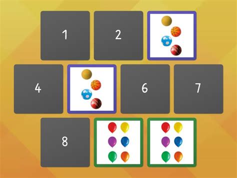 Toys Numbers Find The Pairs Matching Pairs Toys Numbers Find The Pairs Matching Pairs