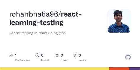 Github Rohanbhatia96react Learning Testing Learnt Testing In React