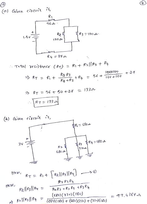 Solved 2 Visualize And Draw The Following Series Parallel Circuits