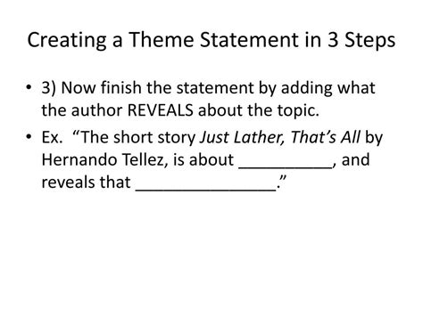 PPT Creating A Theme Statement PowerPoint Presentation Free Download ID 2716172