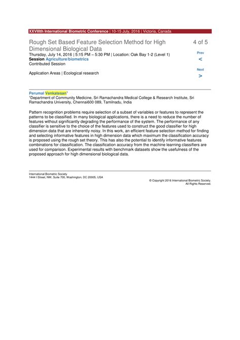 Pdf Rough Set Based Feature Selection Method For High Dimensional