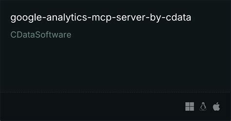 Google Analytics Mcp Server By Cdata Glama