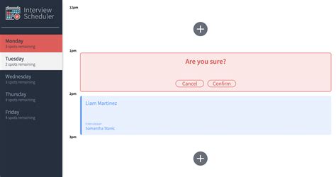 Github Mathewsteenwinkelscheduler A Scheduling App Made With React