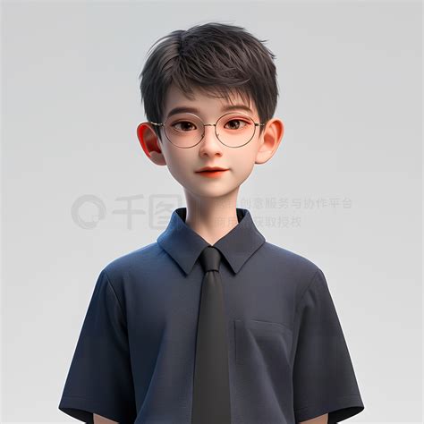 3d数字艺术3d渲染的男孩打扮成老师仿真数字人ai立体元素免费下载png格式2784像素编号70169202 千图网