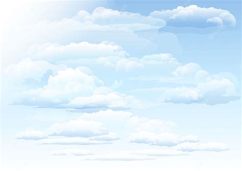 Белые облака фон неба Премиум векторы