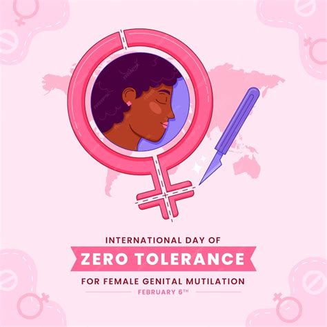 Premium Vector Hand Drawn Zero Tolerance For Female Genital Mutilation Illustration