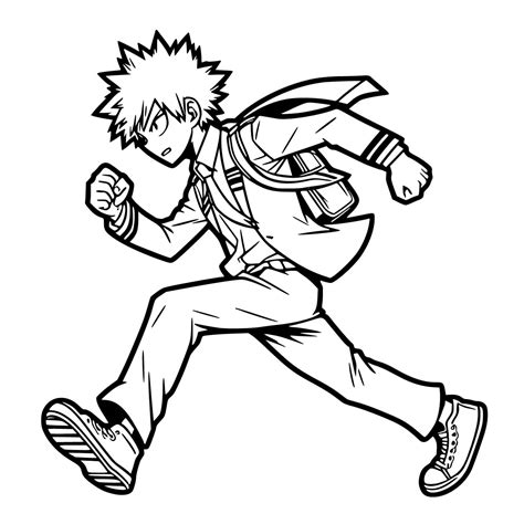 Katsuki Bakugo Coloring Pages Coloringlib