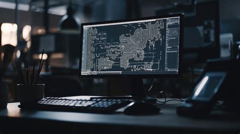 premium ai image computer illustration with desktop display