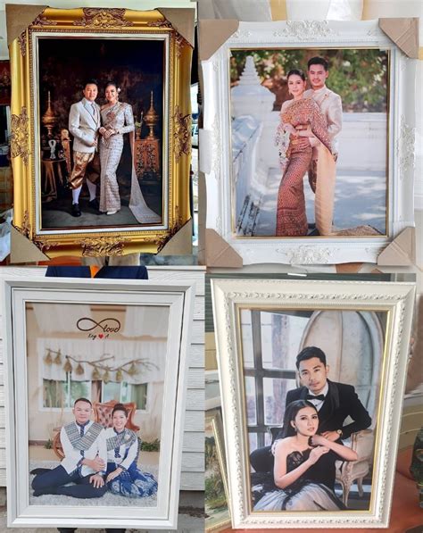 🔥🔥กรอบเเต่งงาน กรอบภาพแต่งบ้าน กรอบพวงมาลัย 🔥🔥 อัดภาพโฟโต้เคลือบอย่างดี สีสวยทนนาน ทุกแบบ สั่ง