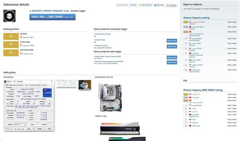 Record De La Ddr5 à 5600 6 Mhz Qui Fera Mieux