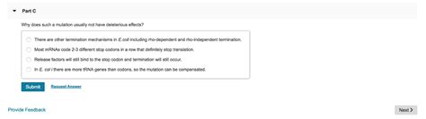 Solved Suppression Of A Nonsense Mutation Involves A Change Chegg Com