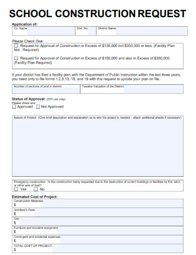 FREE Construction Request Form Samples In Google Docs MS Word Apple Pages PDF