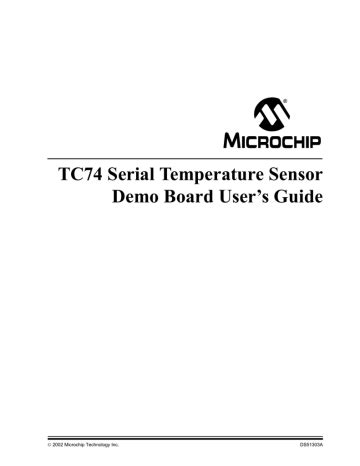 Microchip TC Serial Temperature Sensor User S Guide Manualzz