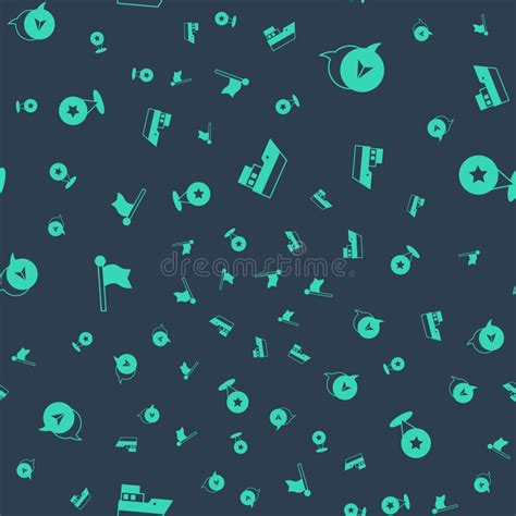 Set Ship Line Path Infographic Of City Map Navigation Location Marker And Map Pointer With