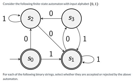 Solved Consider The Following Finite State Automaton With