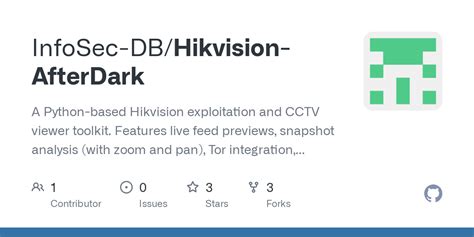 Github Infosec Dbhikvision Afterdark A Python Based Hikvision Exploitation And Cctv Viewer