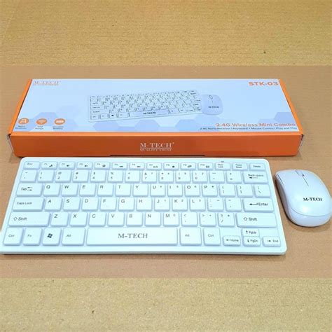 Jual Keyboard Mouse Wireless M Tech Stk 03 White Shopee Indonesia