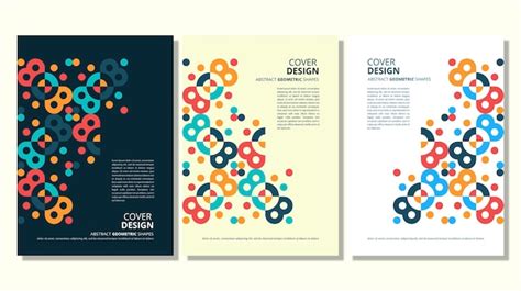 Premium Vector Abstract Flat Geometric Shapes Cover Design