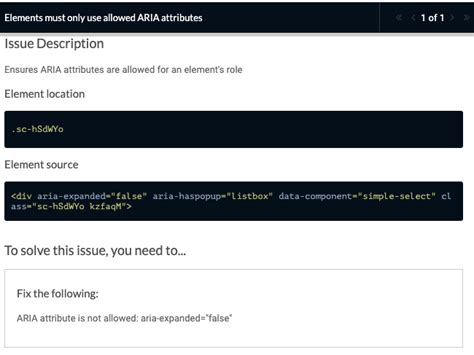 Select Is Using Not Allowed Aria Expanded Attribute · Issue 4891 · Sagecarbon · Github