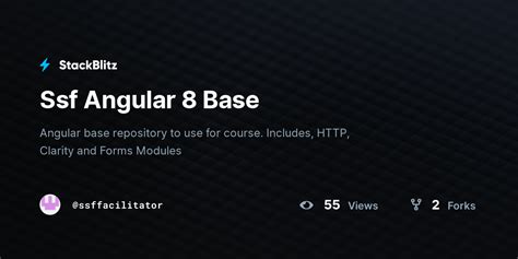Ssf Angular 8 Base Stackblitz Ssf Angular 8 Base Stackblitz