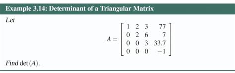 Solved Example 314 Determinant Of A Triangular