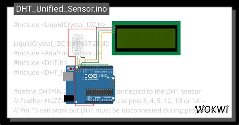 DHT Unified Sensor Ino Wokwi ESP32 STM32 Arduino Simulator