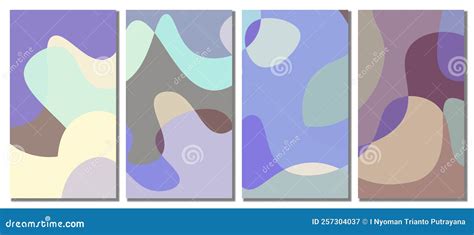 Abstract Wavy Set Background Stock Vector Illustration Of Colorful Backdrop 257304037