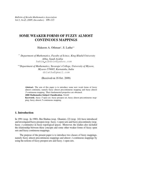 Some Weaker Forms Of Fuzzy Almost Continuous Mappings On Bulletin Of