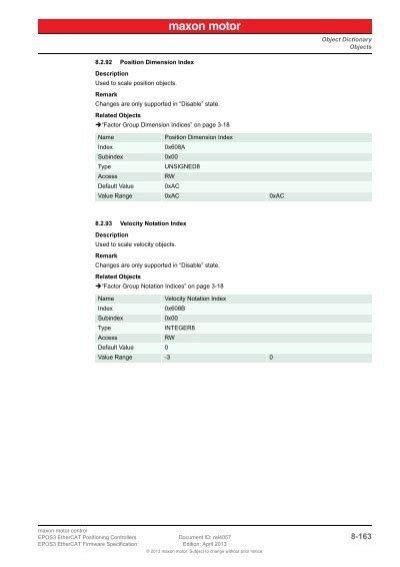 Object Dictionary Objects