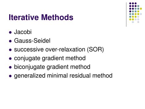 Ppt Solving Large Sparse Linear Systems Powerpoint Presentation Free