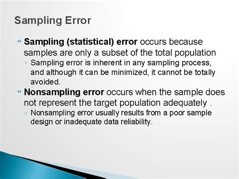 Chapter 6 Sampling And Estimation Statistical Sampling Sampling