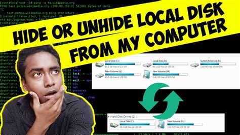 How To Hide Or Unhide Local Disk Drives From My Computer Using Command