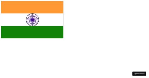 Indian Flag With Css Codesandbox