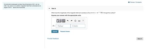 Solved Review Constants A Horizontal Rectangular Surface Chegg