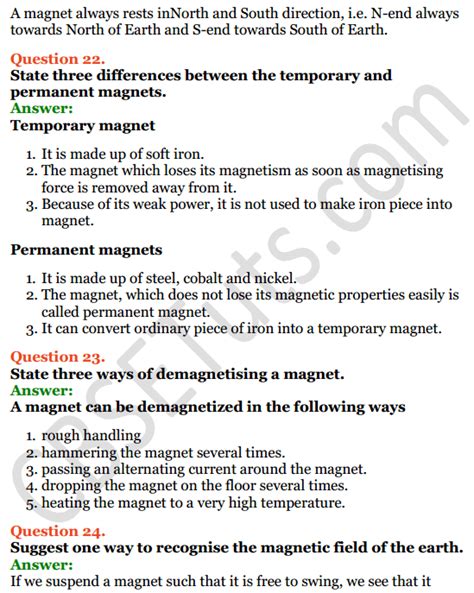 Selina Concise Physics Class 6 Icse Solutions Chapter 6 Magnetism Cbse Tuts