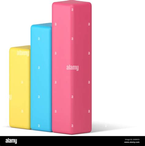 Chart Bar Graph Column Increase Statistic Colored Structure Profit Trend Business Analyzing 3d