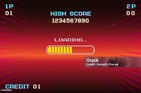 Loading Bar Pixel Art 8 Bit Retro Game For Game Assets In Vector Illustrations Retro Futurism
