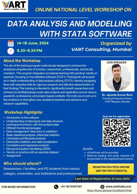 Gourab Dutta On Linkedin Workshop Vart Stata Inferential
