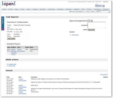 Po Timesheet Workflow