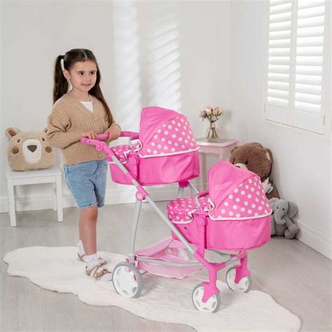 Dolly Tots Twin Dolls Pram Muñecas De Bebés Carreola Para Bebes