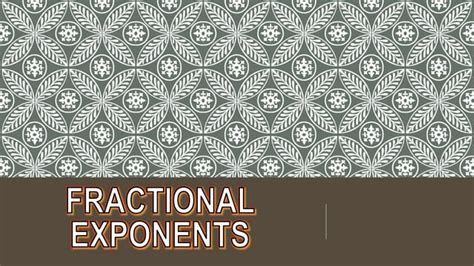 Simplifying Expressions With Rational Exponents Pptx