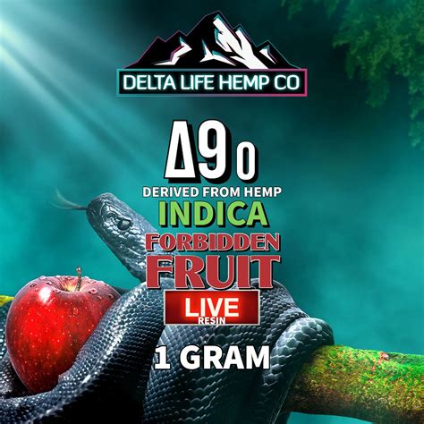 Delta Life Hemp Forbidden Fruit Delta 9o Live Resin 1 Gram Indica Vape