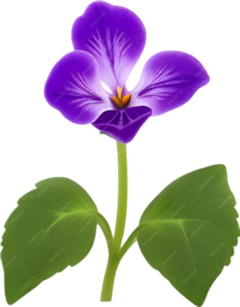 Premium Psd Violet Clipart A Cute Violet Flower Icon