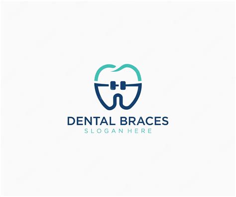 Premium Vector Braces Dental Logo