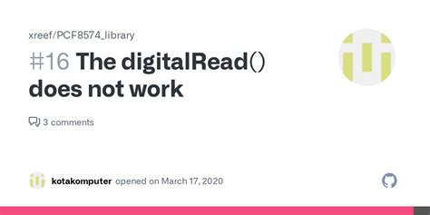 The DigitalRead Does Not Work Issue 16 Xreef PCF8574 Library