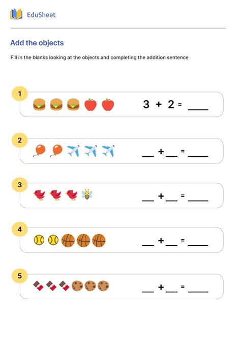 Add The Objects Worksheets Free Download At Orchids International